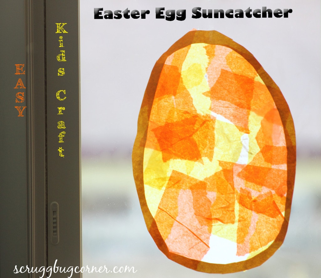 Faux Suncatcher Easter Egg Kid Crafts - Gym Craft Laundry