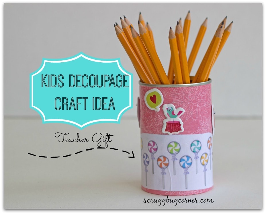 Kids Decoupage Craft Idea