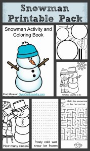 Free Printable Pack: Snowman Activity and Coloring Book - Gym Craft Laundry
