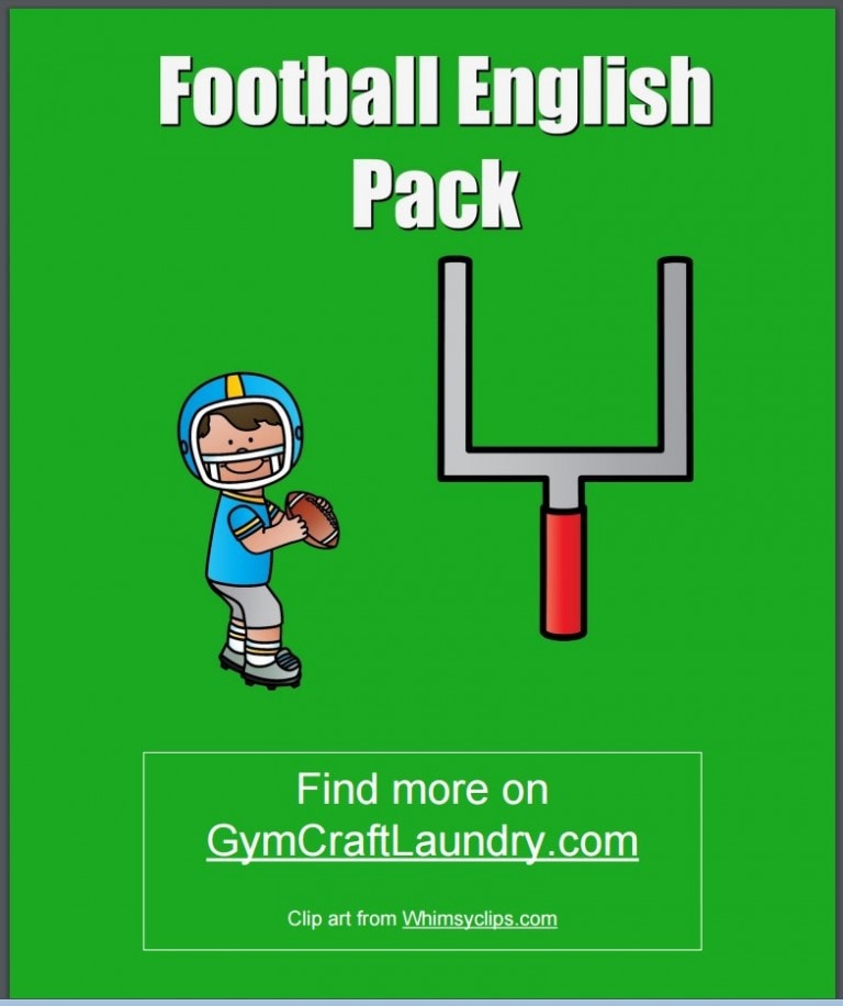 Free football printable worksheets for kids