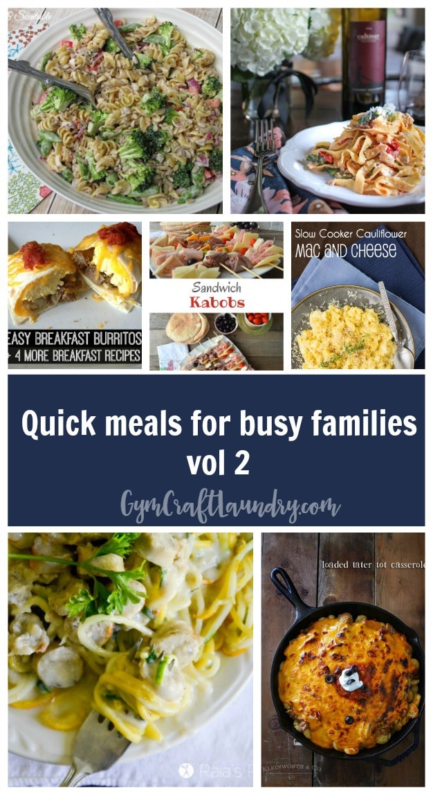 Super Quick Meals for Busy Families - Gym Craft Laundry