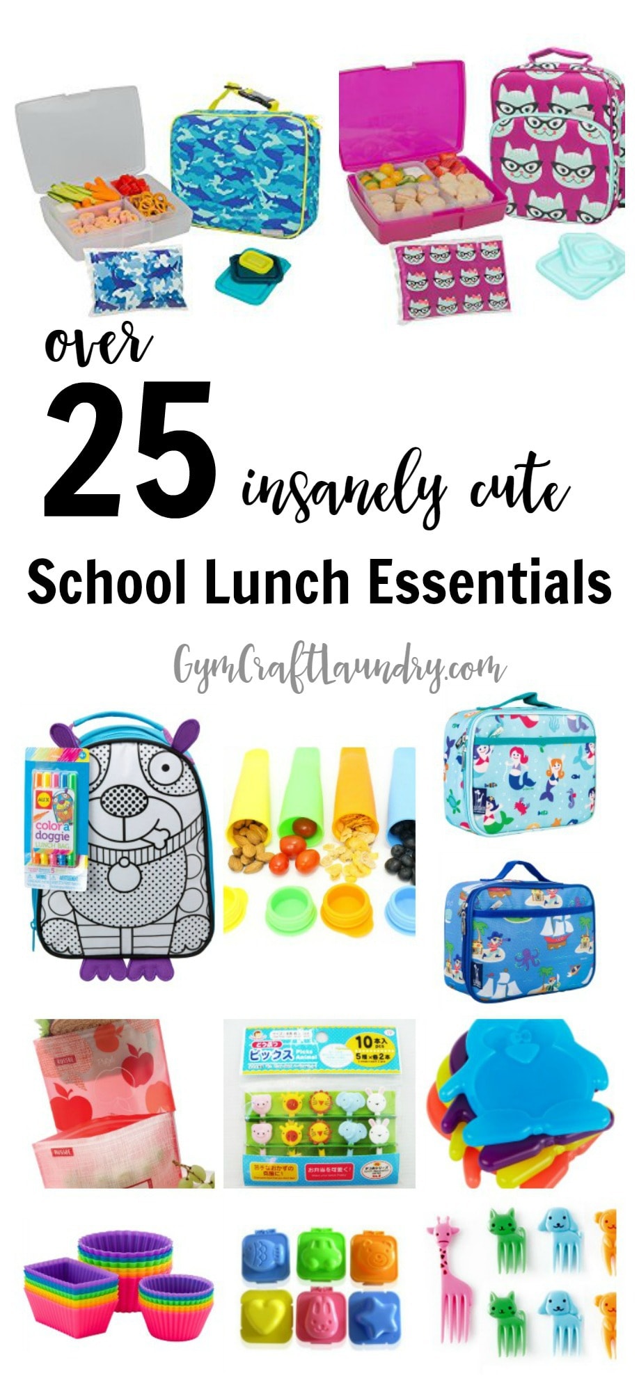 Over 25 Fun School Lunch Essentials - Gym Craft Laundry