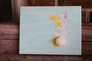 Super Easy Last Minute Easter Bunny Decoupage Idea - Gym Craft Laundry
